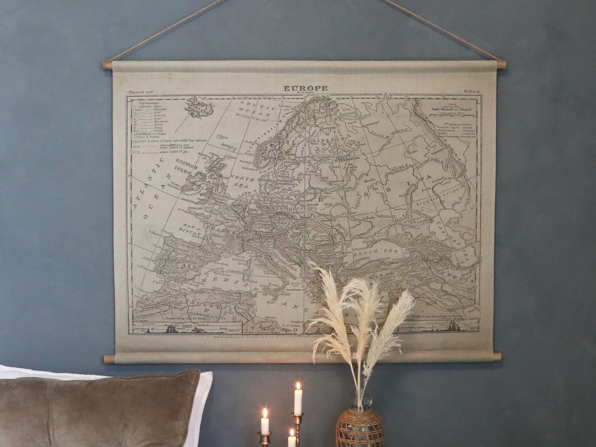 Obraz stara mapa europy chic antique 90x120 cm - Sklep internetowy ...